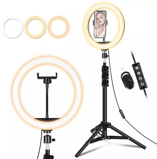 10 inch LED Ringlicht - Ringlight met Statief - voor Fotografie en Live ...