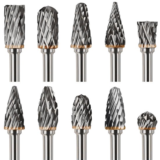 Tungstencarbide Roterende Vijlen Set - 10 Stuks - Dubbele Snede ...