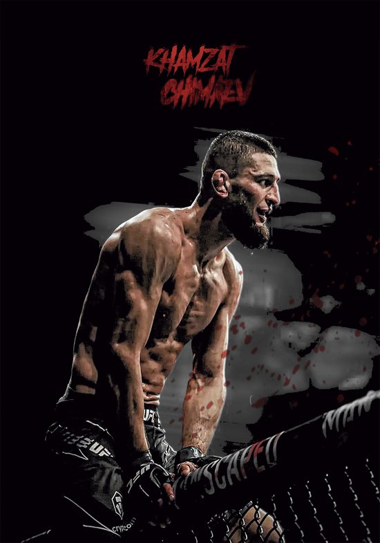 Khamzat Chimaev Poster Ingelijst – MMA Fighter | 23×33 cm | Inclusief ...