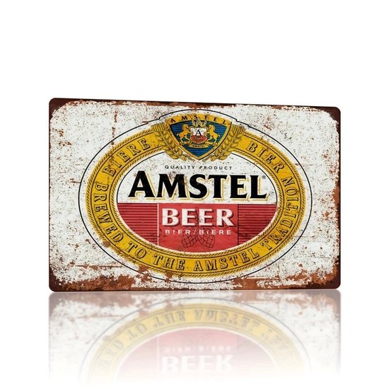 Amstel Bier Wandbord [Amstel] [Bier] [Mancave] [Bar] [Wanddecoratie] | bol