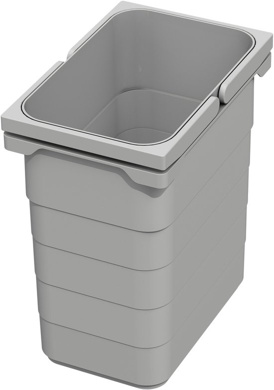 eins2vier afvalbak Hoogte: 250 mm Inhoud 7 liter 230 x 153 mm aluminium grijs 5076.90... | bol