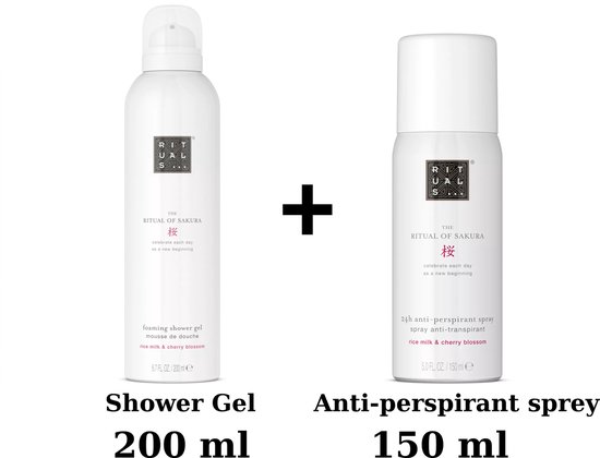 Rituals - Sakura - Duo Set Shower Gel 200 ml + Anti Perspirant Spray 150 ml | bol