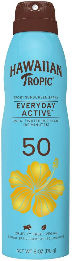 Hawaiian Tropic Everyday Active Clear Spray Sunscreen SPF 50 | bol