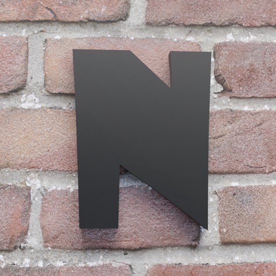 Huisnummer Showcard N zwart - Huisnummerbord - 15 cm - blinde ...