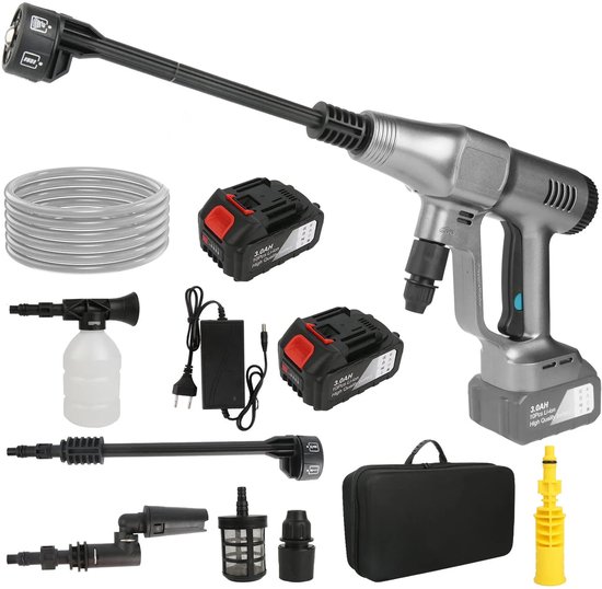 Hogedrukreiniger - Hogedruk Auto-Wasser - Hogedrukspuit - met Accu - 6-in-1 - 18V -... | bol