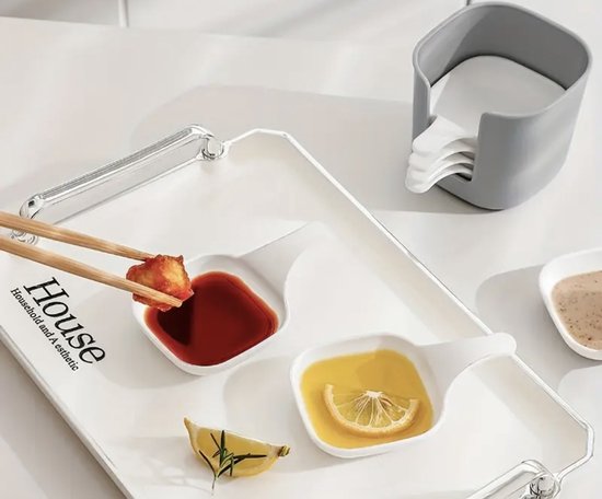 7-delige Dipschaal Set – Stijlvolle Sausbakjes met Handgreep – Voor Sauzen, Tapas,... | bol