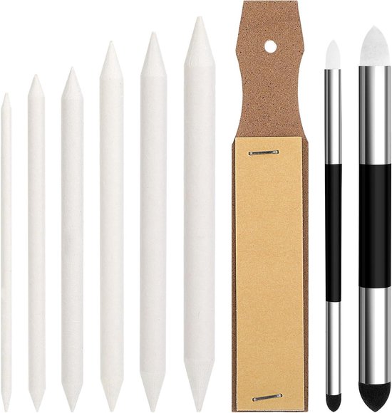 Allecto Plus - Papieren wissers set, 9-delig voor tekenen en schetsen ...