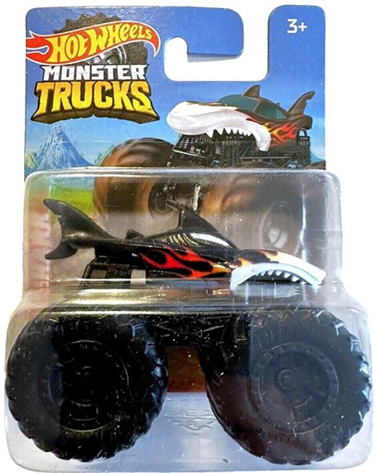 HOT WHEELS LAVA SHARK MONSTER TRUCKS BLACK WHITE 1:64 HW (HFB96) SHORT ...