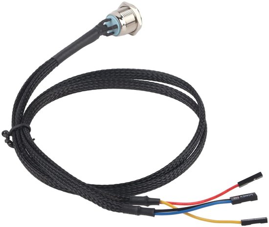 PC Power Reset Schakelaar met Blauwe LED - Kabelset voor Computer ...