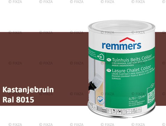 Remmers Tuinhuis beits Color RAL 8015 Kastanjebruin 0,75 Liter | bol