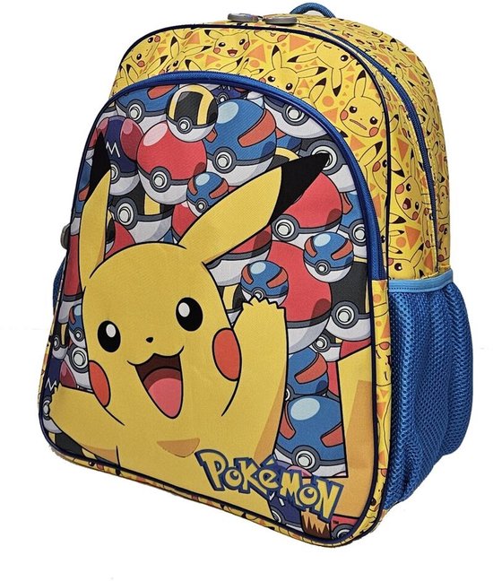 Pokémon Classic Rugzak – 40 cm – Geel – Stevige Schooltas met Pikachu ...