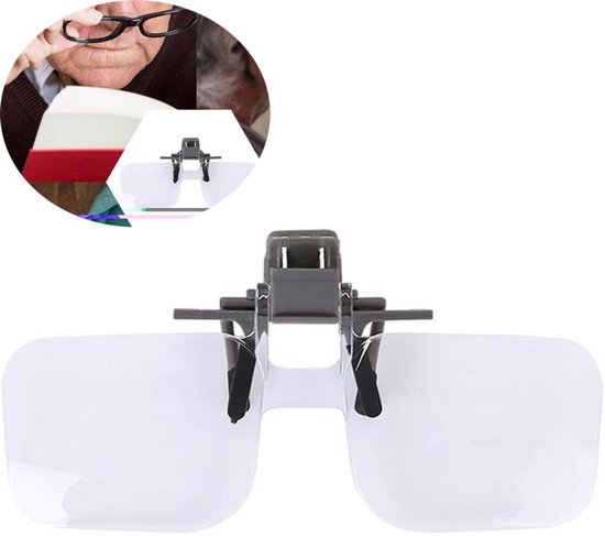 Loepbril - Vergrootglas bril - Vergrotende Opzet-Bril - Clip-on ...