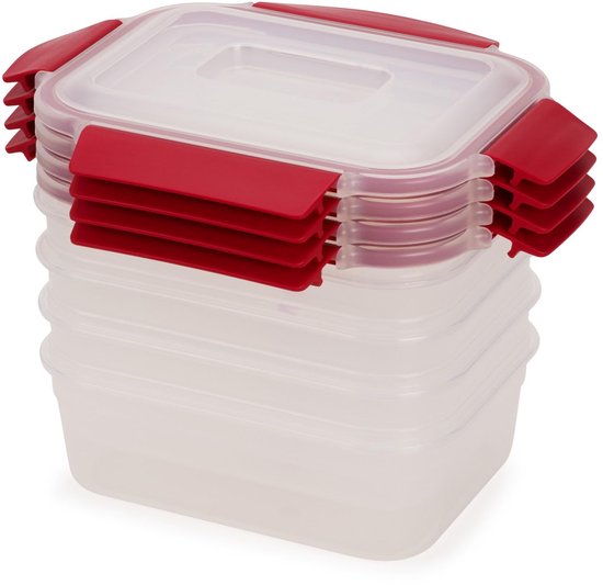 Ibenzoa® Nestbaar Opbergdozen Set van 4 Stuks, Luchtdichte ...