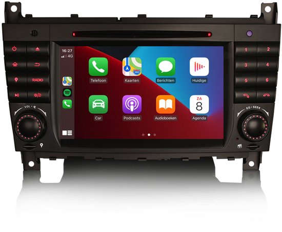 Carplay autoradio voor Mercedes C-Klasse W203 | CLC W203 | CLK W209 | 2004 t/m 2011 |... | bol