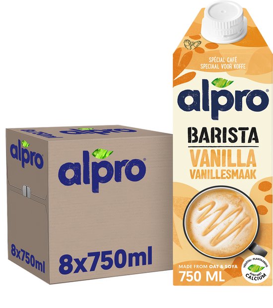 Alpro Barista Lait végétal à la vanille - Parfait pour le café - Sans ...