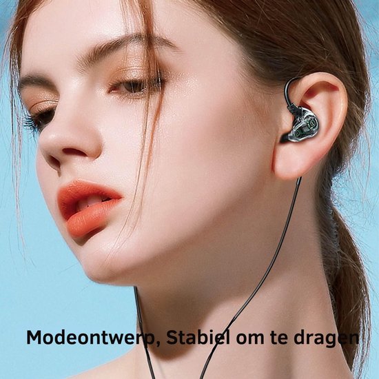 LifeStages - Oortjes Met Draad - In Ear koptelefoon - Dubbele drivers ...