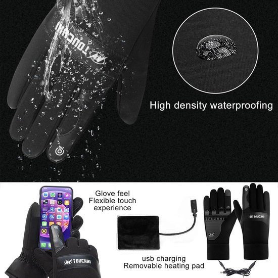 Gants chauffants avec fonctionnalité tactile pour hommes et femmes | bol