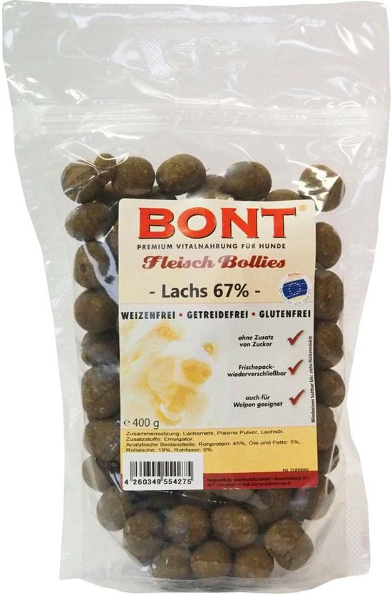 Bont Vlees Bollies 400g - Kip & Pens | bol
