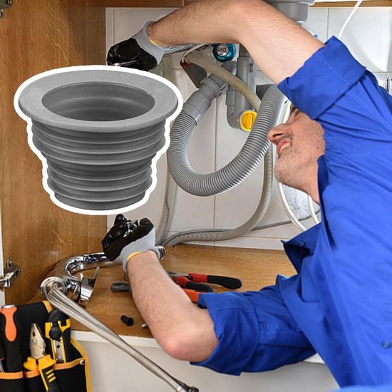 Allecto Plus - Afvoerpijpadapter voor wasmachine - Rubberen manchet ...