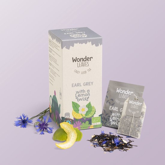 Wonder Leaves - Bio Earl Grey - 100% Biologisch - 25 Theezakjes | bol
