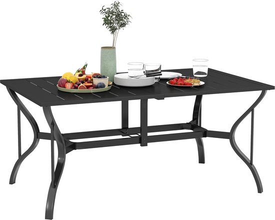 Gartentisch Metall Schwarz