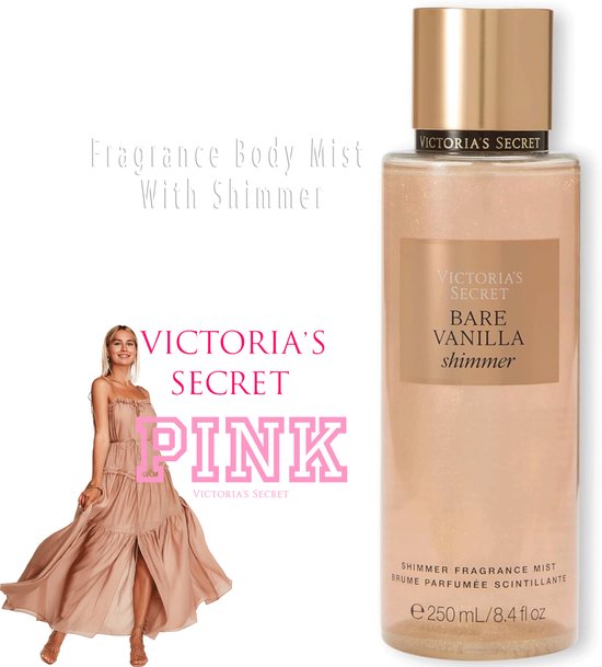 Victoria's Secret Bare Vanilla Shimmer Fragrance Body Mist 250 ml | Incl. VS Geschenktasje | bol