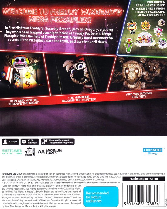 Five Nights At Freddys Security Breach AU PS5 | bol