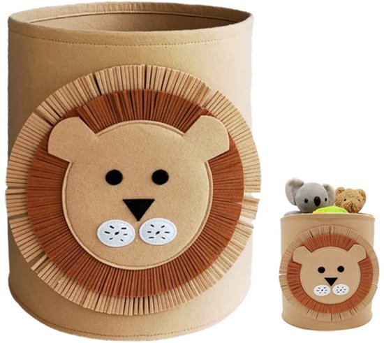 TRANKIELO® – Opvouwbare Wasmand 35x35cm – Bruin Dierenmotief ...