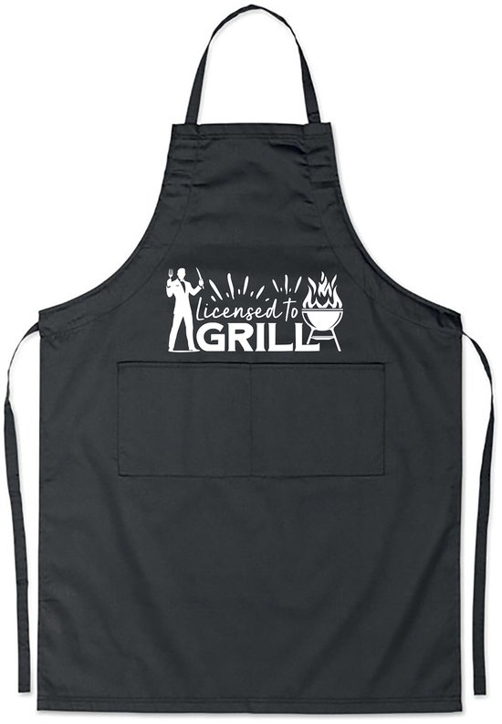 Licensed To Grill BBQschort | KING OF THE GRILL | Zwart | Hoge ...