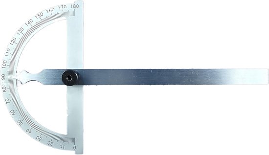 Verchroomde gradenmeter - niet-verblindend - 0-180° - 1 stuk - 120 x ...