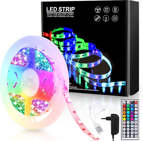Led Strip 2 Meter - Top Kwaliteit Led Strip 5050 RGB - Led Strips Met ...
