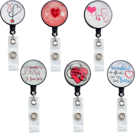 Roellgs Nurse Badge Reel - Retractable ID Badge Clip for Nurses, nurses ...