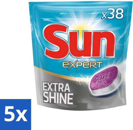 Sun Expert - Extra Shine - All-In-1 - Vaatwastabletten - 38 Tabletten ...
