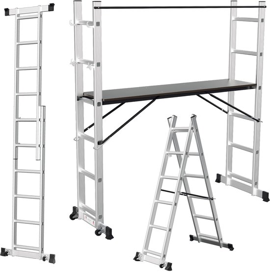 Steiger, Multifuncitionele ladder, Ladderrek,Werkblad,Werkplatform ,4 ...
