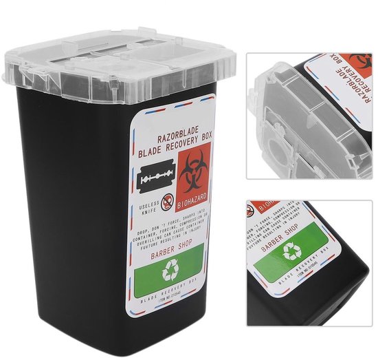 2 Disposal Blade Container Barbershop Hair Salon Shaving Knife Blade ...