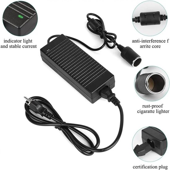 Auto Power Adapter - Converter – AC naar DC 12V 15A Voeding 160 W | bol