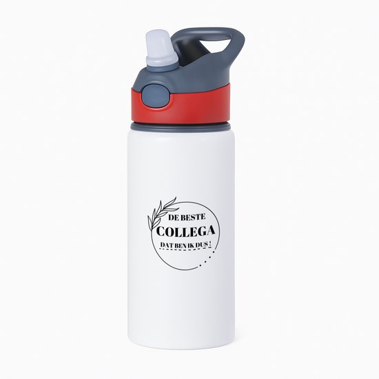 Hacebo® - de beste collega dat ben ik dus waterfles met rietje rood - Collega - beste... | bol