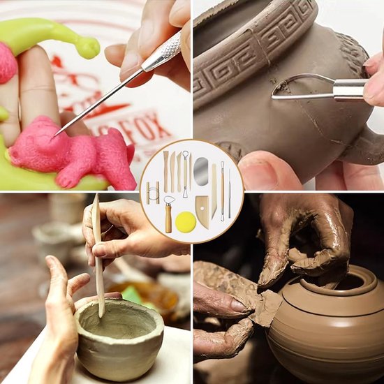 13 Stukken Pottery Gereedschap Set - Keramiek Klei Modelling Tools ...
