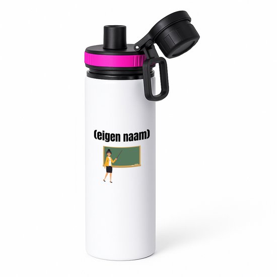 Hacebo® - docent met krijtbord met eigen naam waterfles met draaidop ...