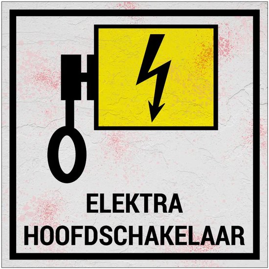 Elektra hoofdschakelaar bord - Sign Again - 20 x 20 cm | bol
