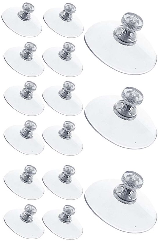 Zuignap met schroefdraad - Transparante Zuignap (50 mm diameter) - 15 ...