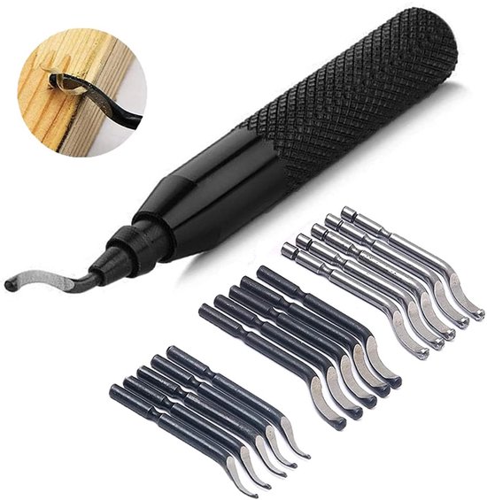 Universal Deburring Tool - 15 Pieces Replacement Blades - Aluminium Handle - Hand... | bol