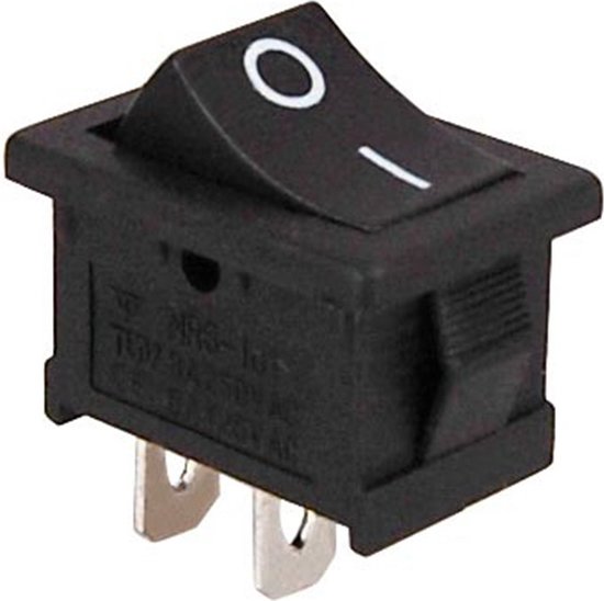 Mini schakelaar enkelpolig aan/uit 250V/3A | bol.com