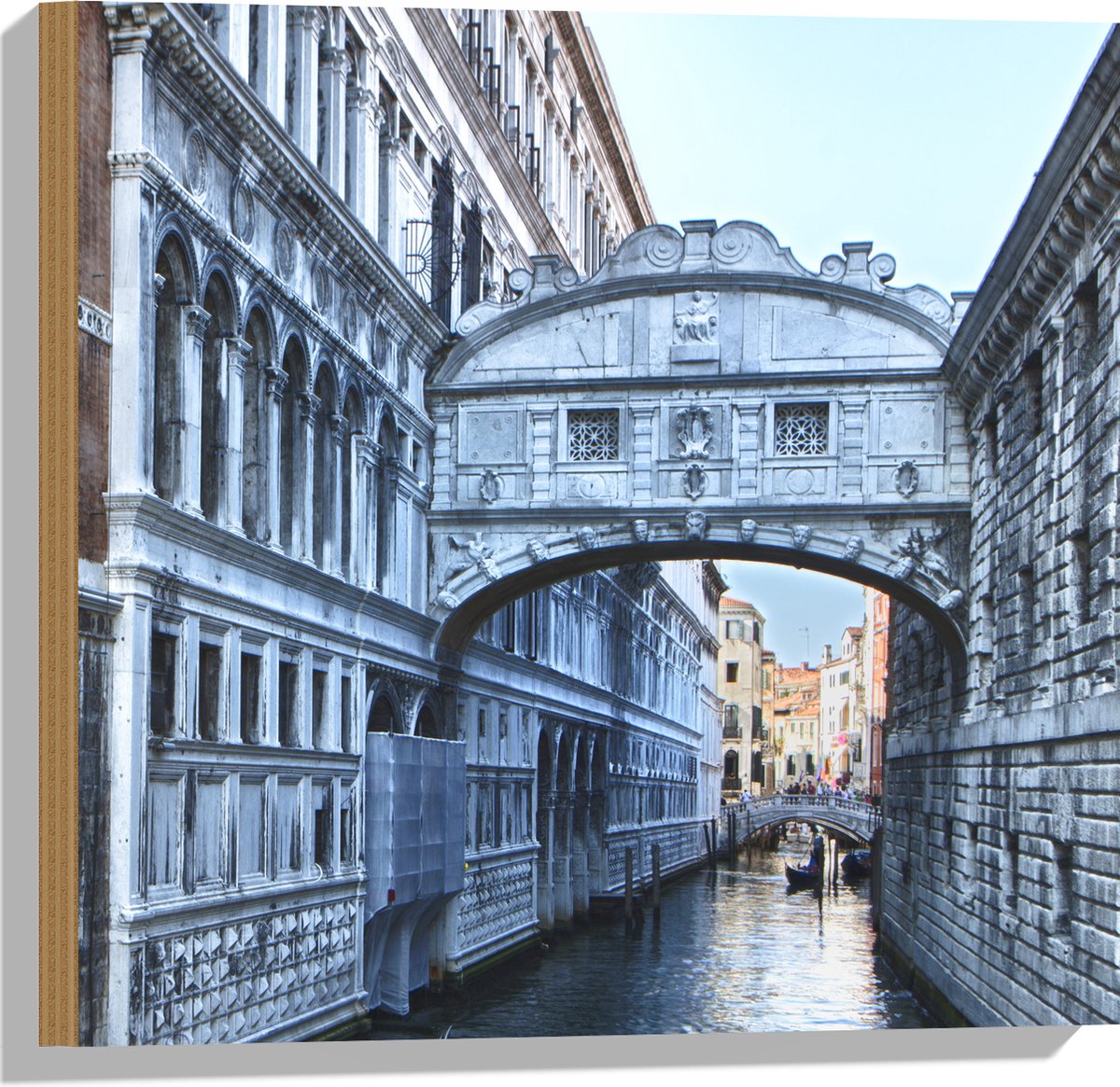 Hout - Brug der Zuchten boven Smalle Rivier in Venetie, Italië - 50x50 ...