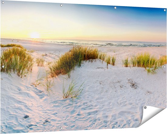 Gards Tuinposter Strand en Duinen tijdens Zonsondergang - 150x100 cm - Tuindoek -... | bol.com