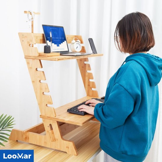 LooMar Verstelbare Laptoptafel - Bureau Converter - Laptop verhoger ...