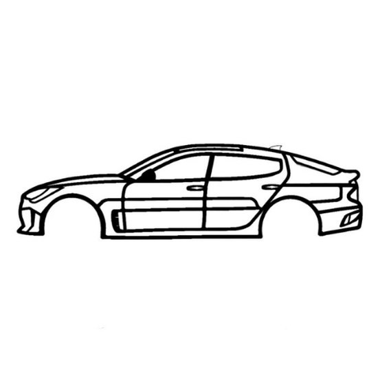 Kia Stinger GT Silhouette – Metaal Kunst - Wanddecoratie - Man Cave ...