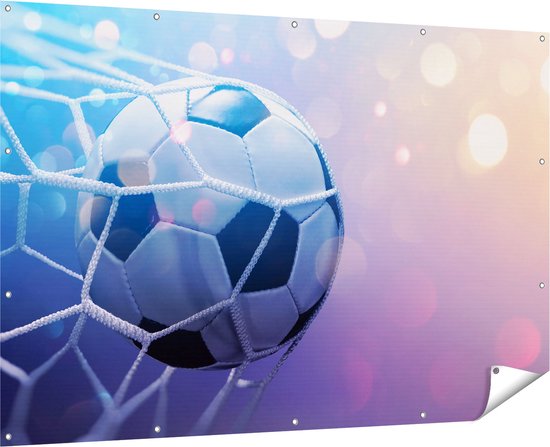 Gards Tuinposter Voetbal Bal Door het Goal Heen - 180x120 cm - Tuindoek -... | bol