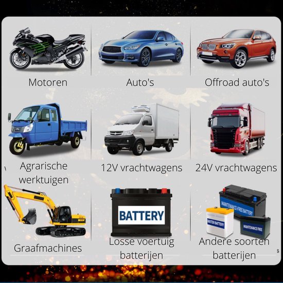 Acculader Auto - Druppellader - Batterijlader - 17 x 14,5 x 7 cm | bol