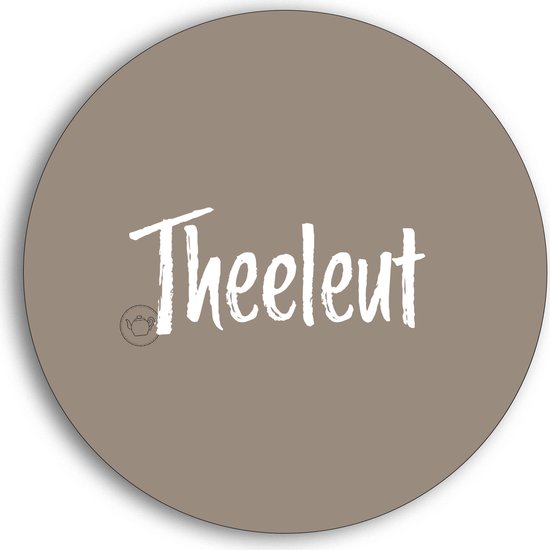 Luxe onderzetters met Theequotes | wit & taupe | Ø 10 cm | Set van 2 ...